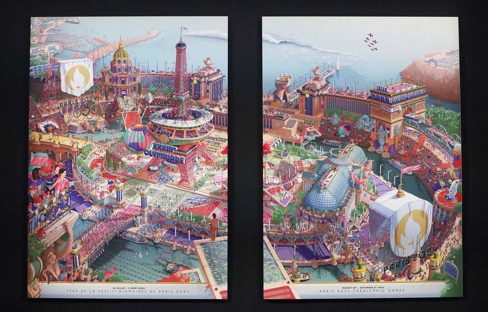 Affiche Des Jeux Olympiques De Paris 2024 Couleur Cest Un 48 Off